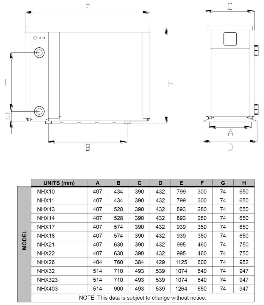Product Specifications - Neptune Heat Pumps